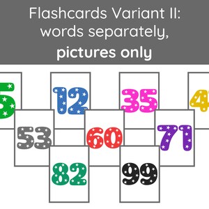 120 NUMBERS Flashcards (1-100+ More) | Printable Flashcards ...
