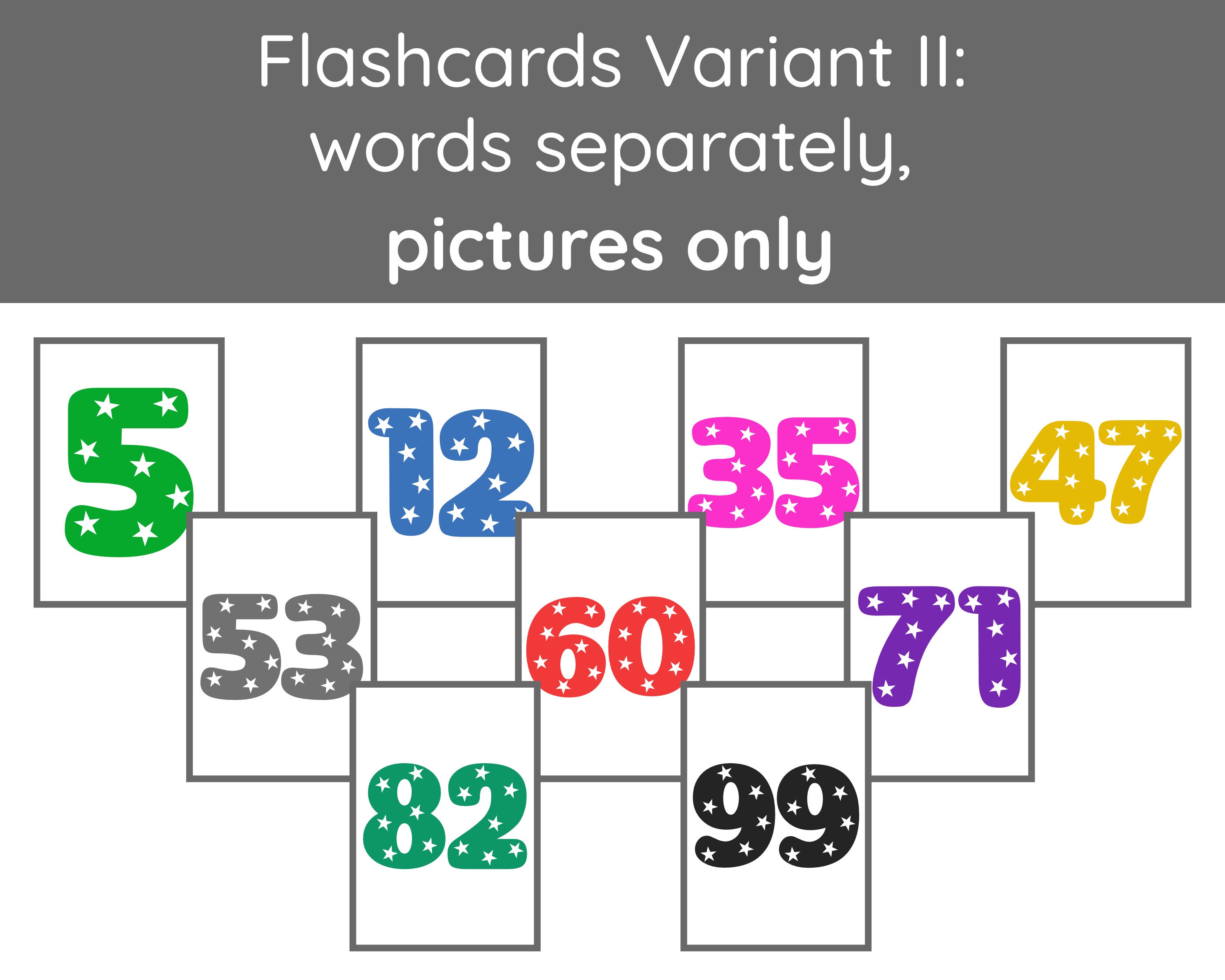 120 NUMBERS Flashcards (1-100+ More) | Printable Flashcards ...