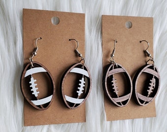 Laser Cut File Wooden Football Earrings - Etsy