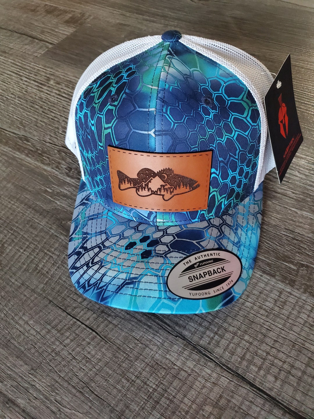 Leather Patch Hat Bass Fish - Etsy