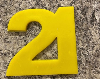 21 or Twenty One or Twenty First Number Cookie Cutter and Fondant ...