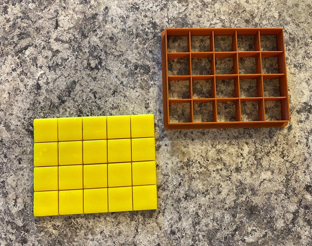 Breakaway Square Grid Cookie Cutter / Polymer Clay / Fondant / Playdoh ...