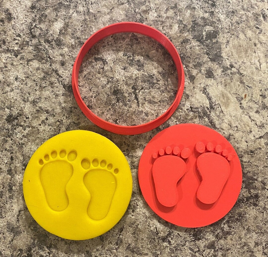 Baby Feet Stamp and Outline Cutter - Etsy