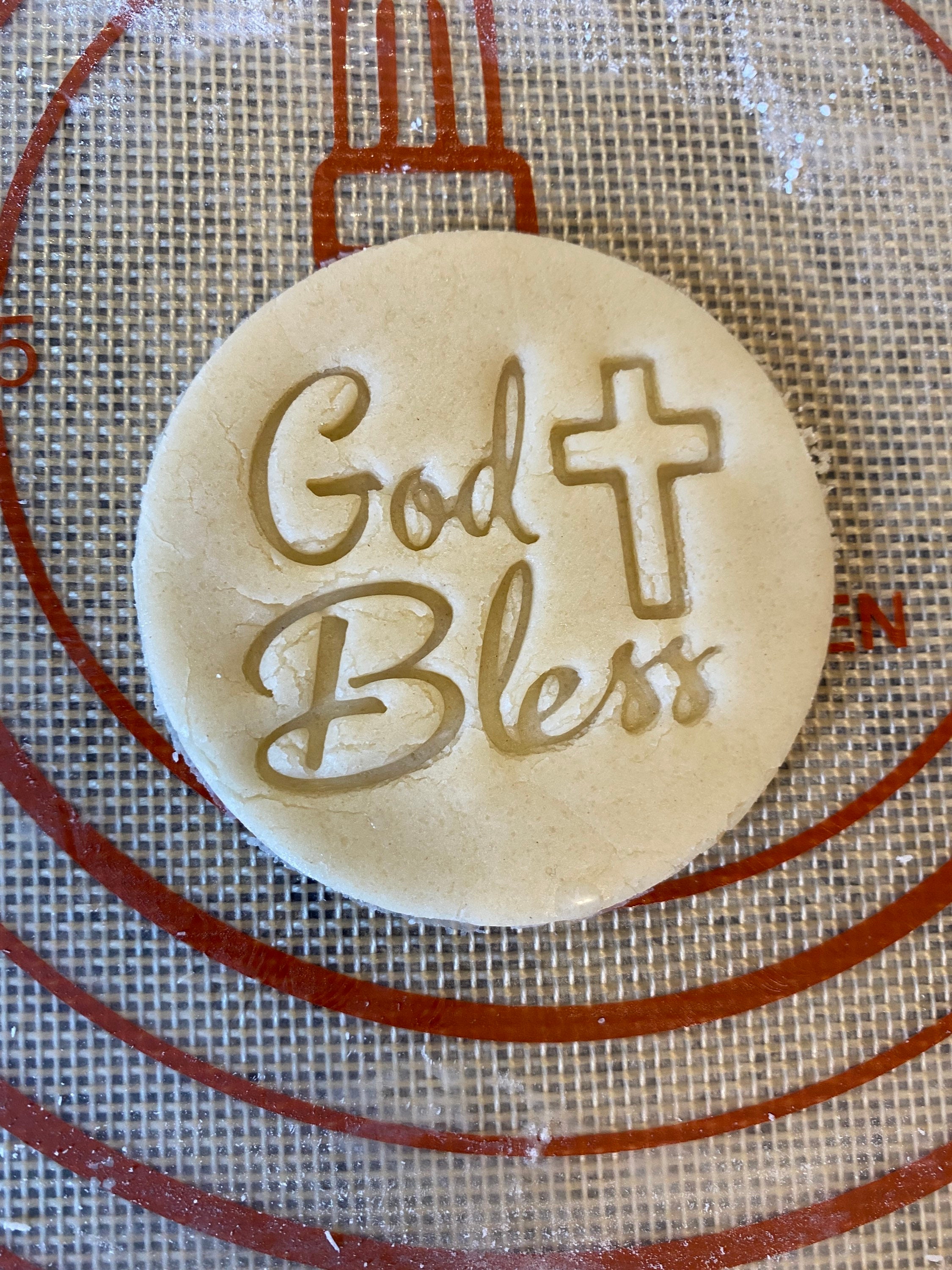 God Bless Stamp and Outline Cutter - Etsy