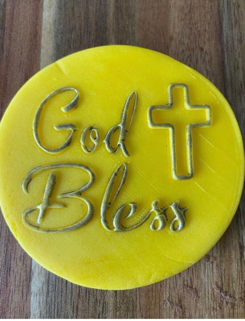 God Bless Stamp and Outline Cutter - Etsy