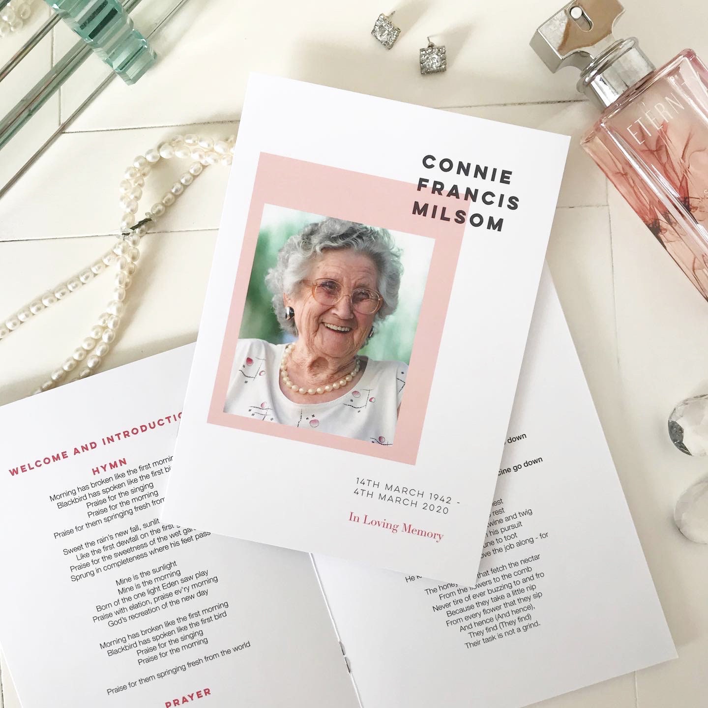 Printed Funeral Order of Service Bold and Modern Colour - Etsy