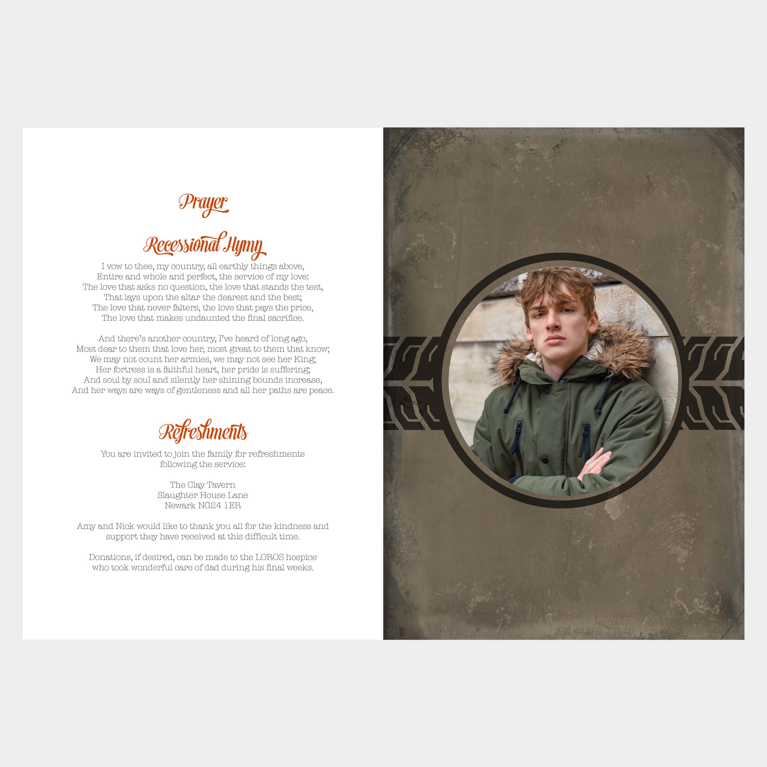 Printed Funeral Order of Service Motorbike & Motorcycle - Etsy