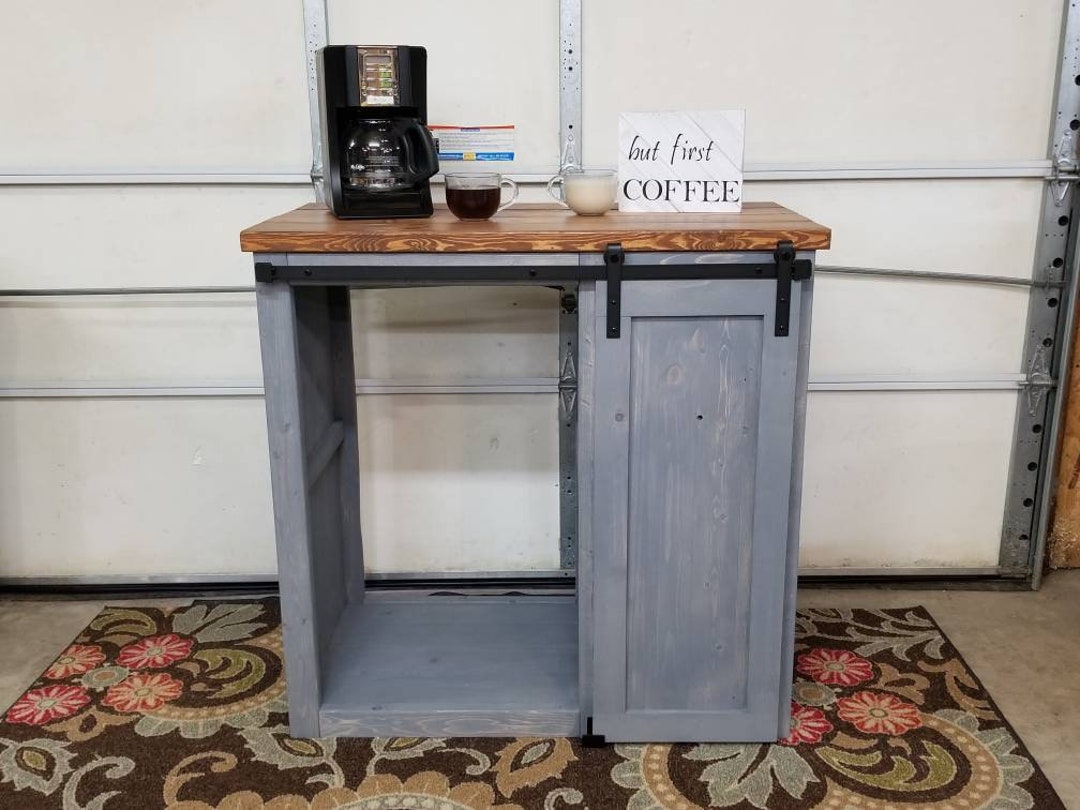 Mini Fridge Farmhouse Cabinet (medium) / Beverage Bar / Coffee Station ...