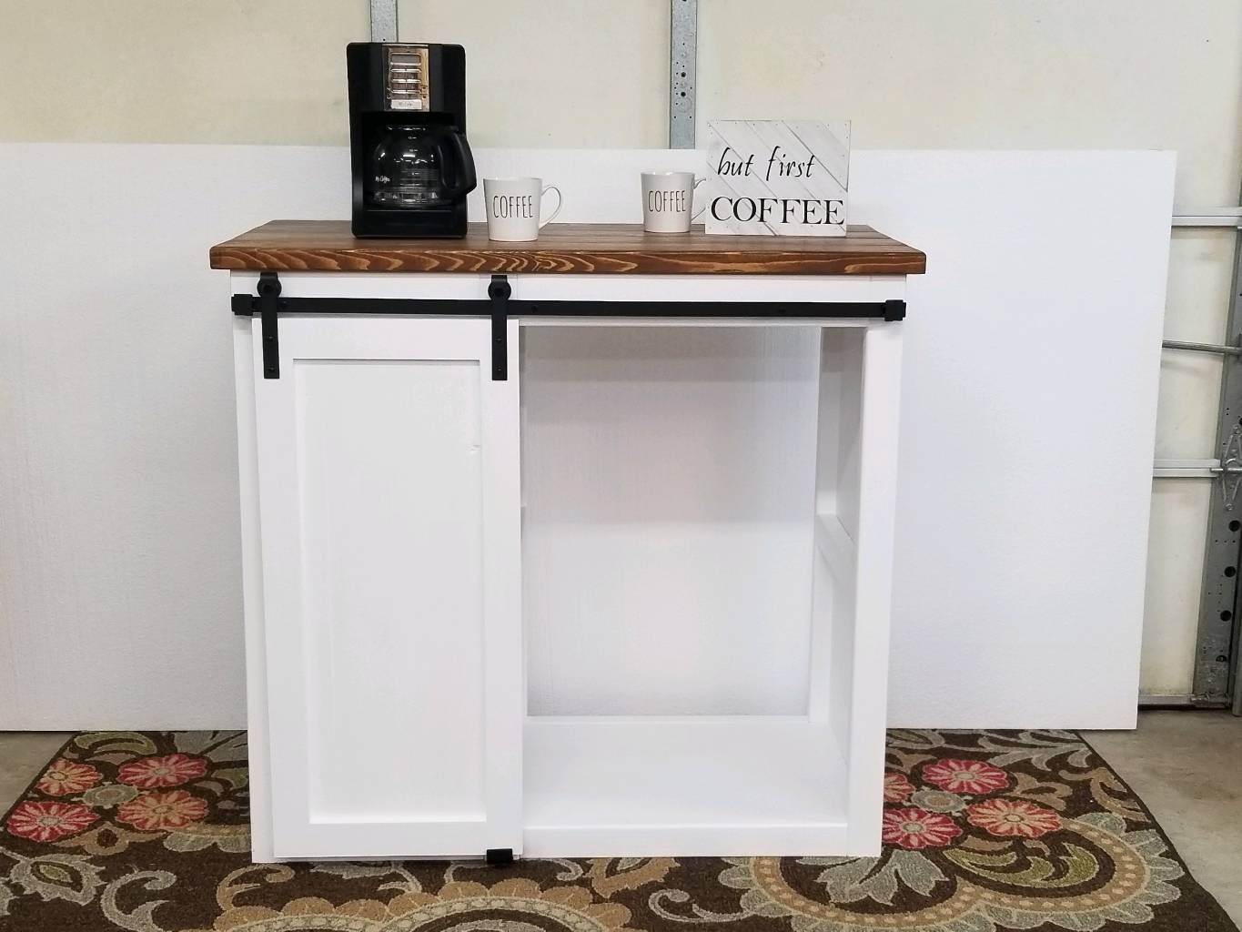 Mini Fridge Farmhouse Cabinet (medium) / Beverage Bar / Coffee Station ...