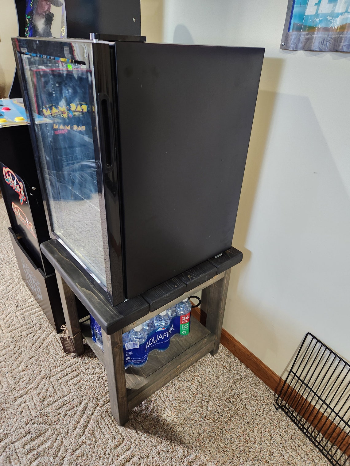 Farmhouse Mini Fridge Stand With Shelf **FREE SHIPPING** - Etsy