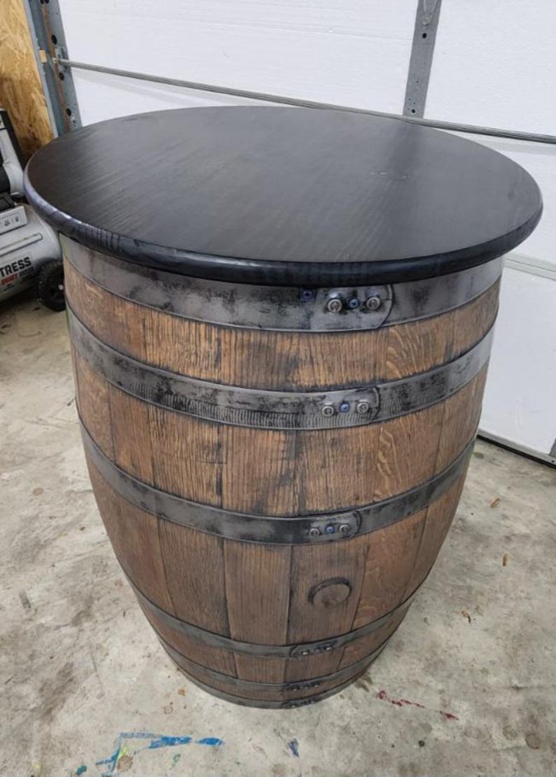Barrel Table, Bourbon Table, Whiskey Table, Pub Table Shown With 24 ...