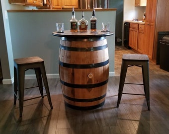 Barrel Table, Bourbon Table, Whiskey Table, Pub Table Shown With 30 Top ...