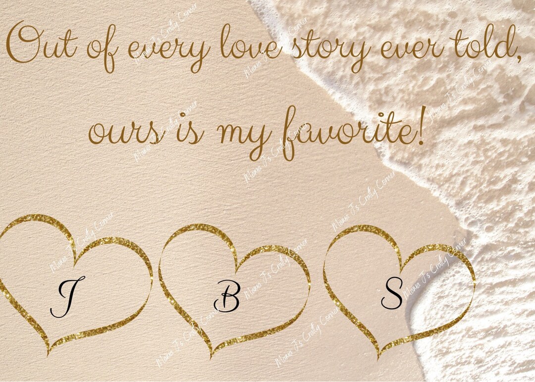 In the Sand our Love Story Throuple/triad Polyamorous Greeting Card ...