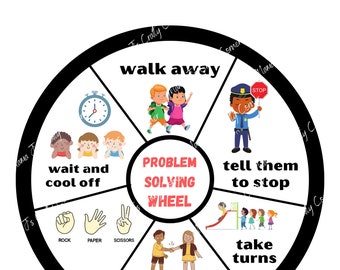 Problem Solving Wheel What Can I Do Solutions Chart Social Emotional ...