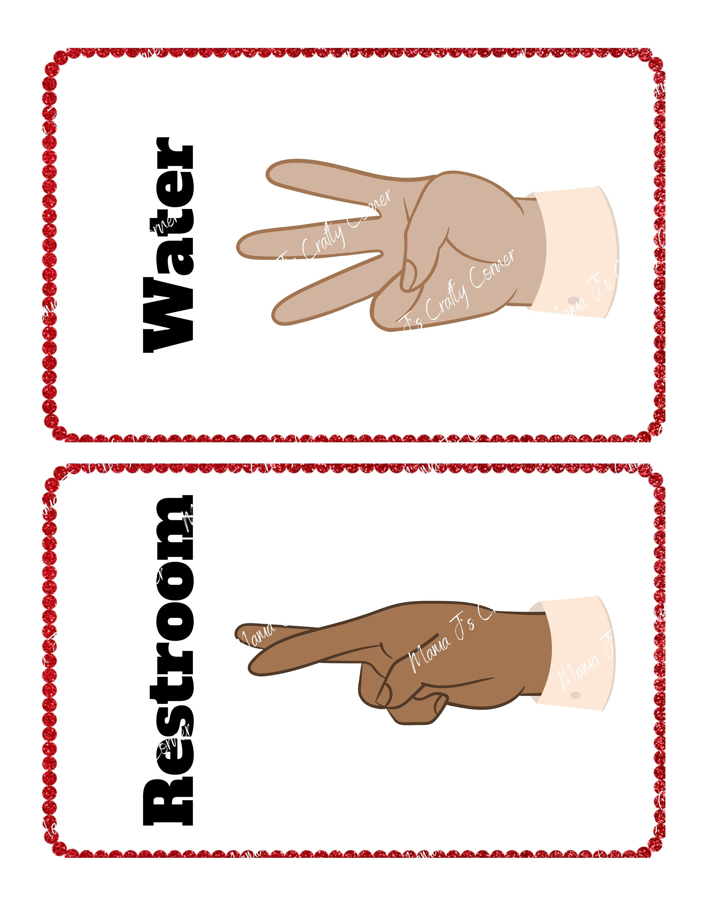 Hand Signs Wall Chart for Classroom Management Quiet Signals Self Print ...