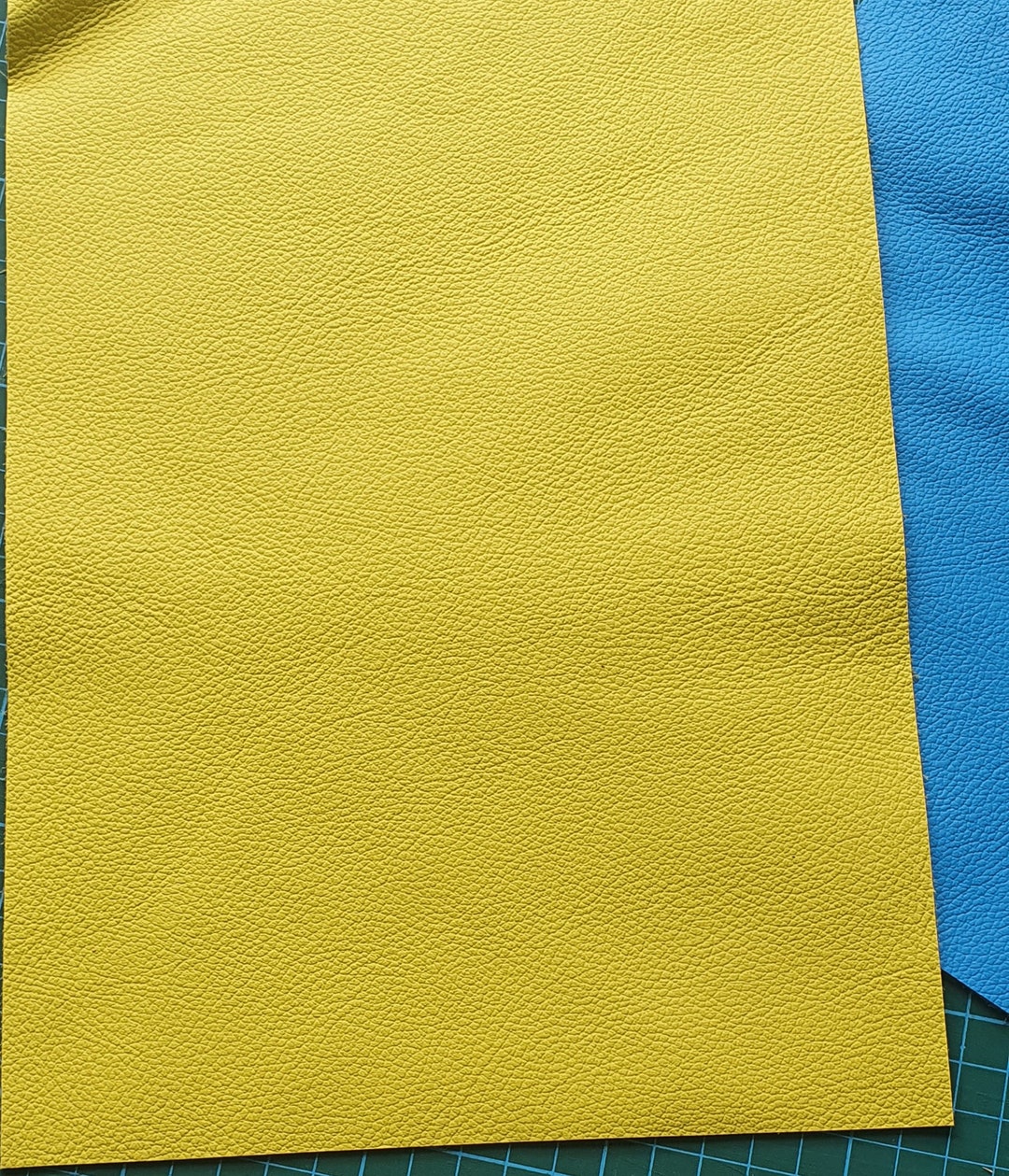 Soft 100% Yellow Lemon Genuine Leather Piece Squares 30cm X 30cm 12'' X ...