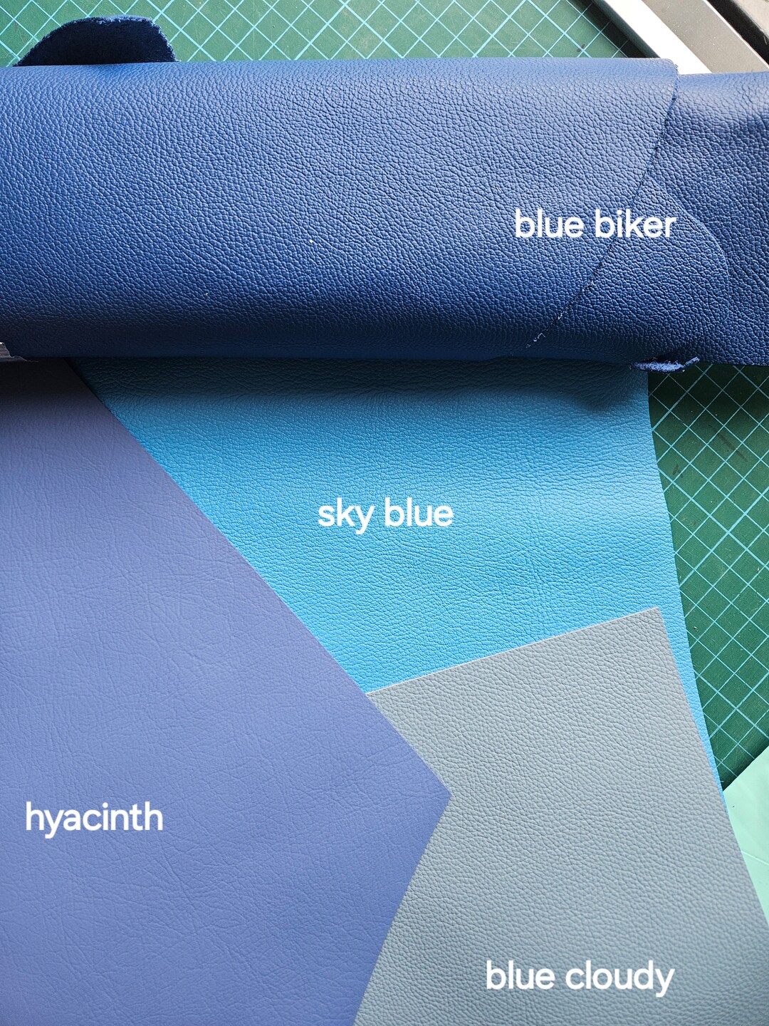 ROYAL BLUE Biker Leather 40cm X 30cm Ideal for Leather Goods Upholstery ...