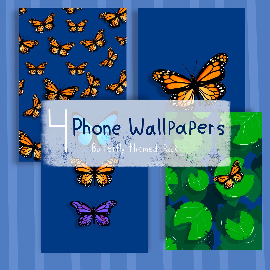 Magical Butterfly Wallpapers Variety Pack of 4 /instant Download/ Phone ...