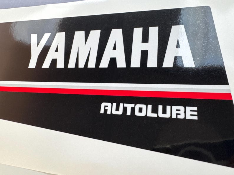 Yamaha 25hp Autolube Outboard Engine Decals/sticker Kit - Black - All ...