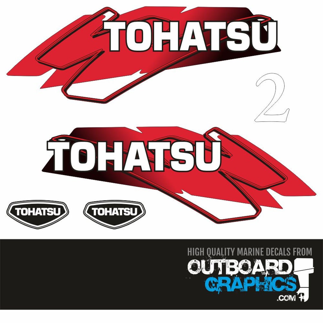 Tohatsu 2hp 2 Stroke (2006) Outboard Engine Decals/sticker Kit + FREE ...