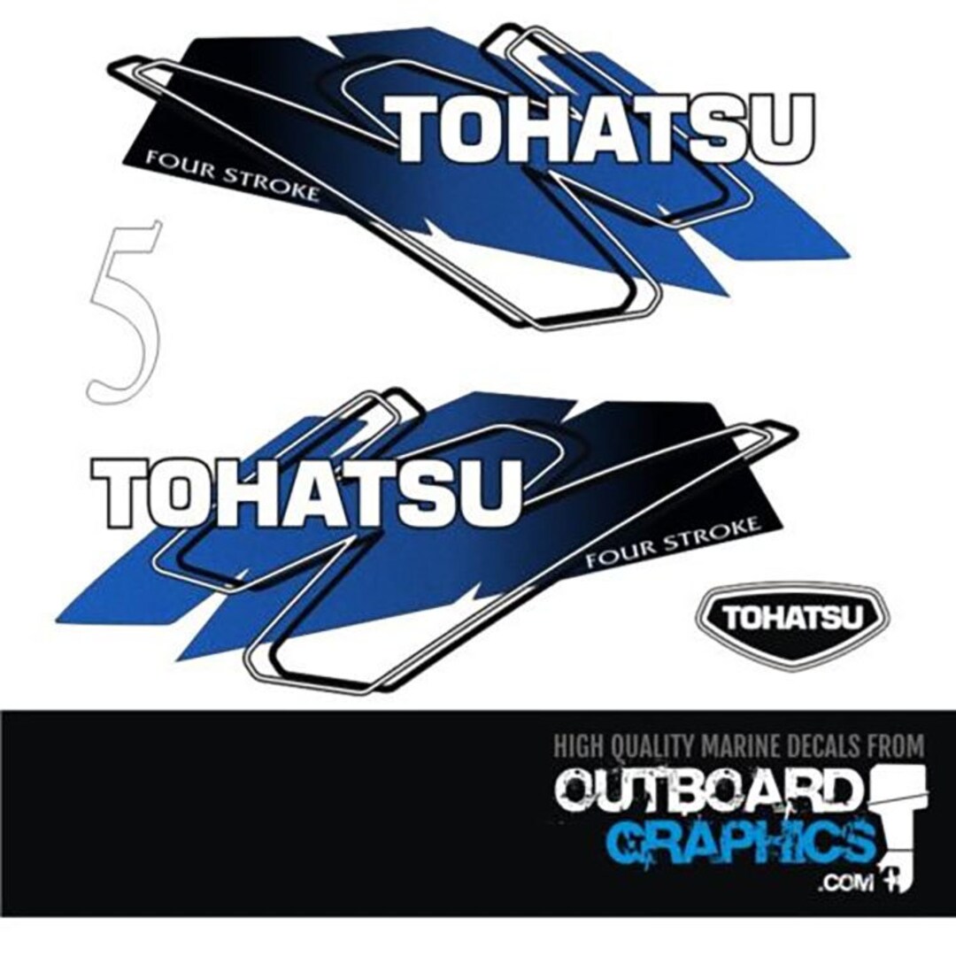 Tohatsu 5hp 4 Stroke Outboard Engine Decals/sticker Kit - All US Orders ...
