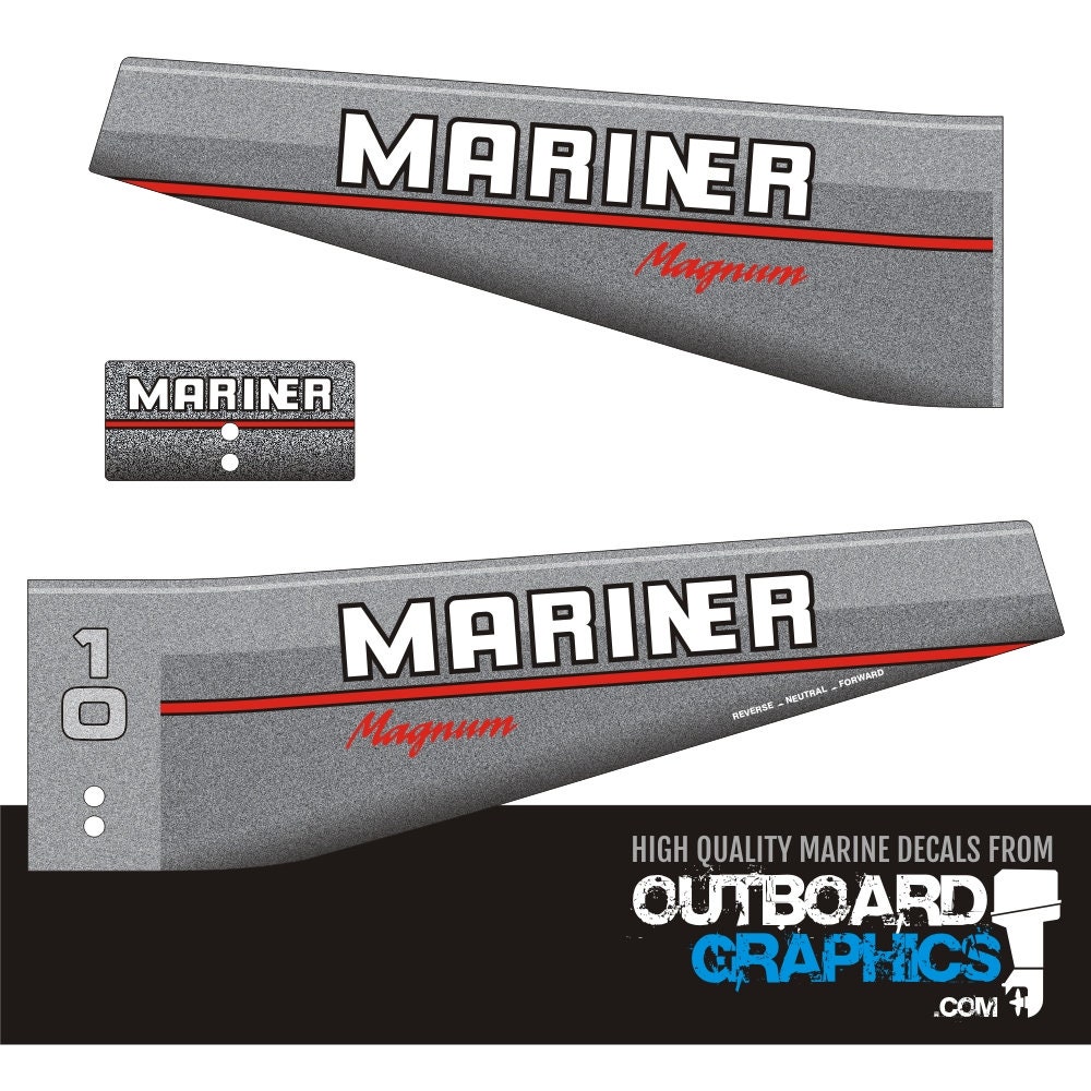 Mariner 10hp Magnum Outboard Decals/sticker Kit - All US Orders Shipped ...