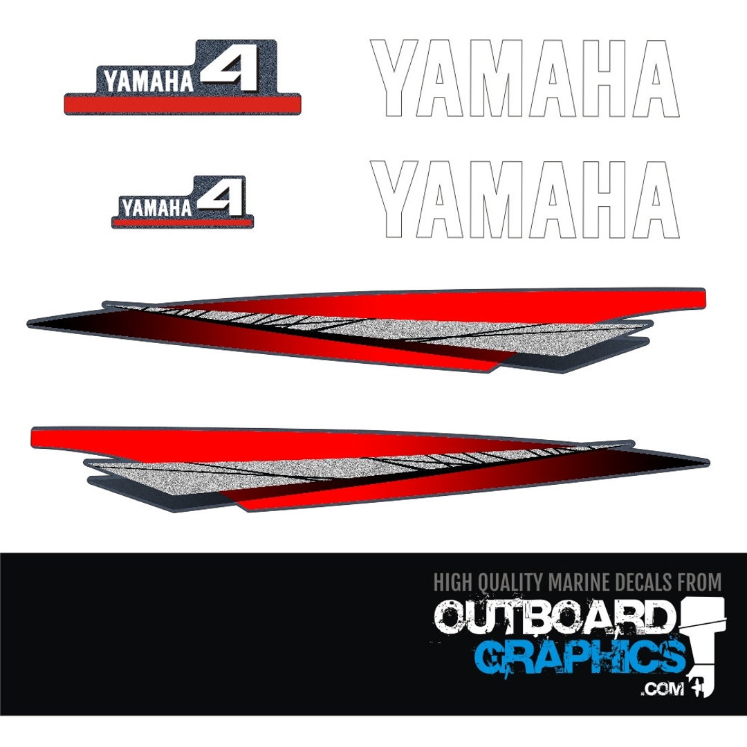 Yamaha 4HP Outboard Engine Decal Kit - Etsy