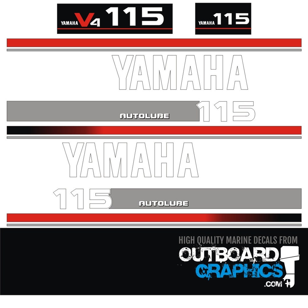 Yamaha 115hp V4 Two Stroke Outboard Engine Decals/sticker Kit - All US ...
