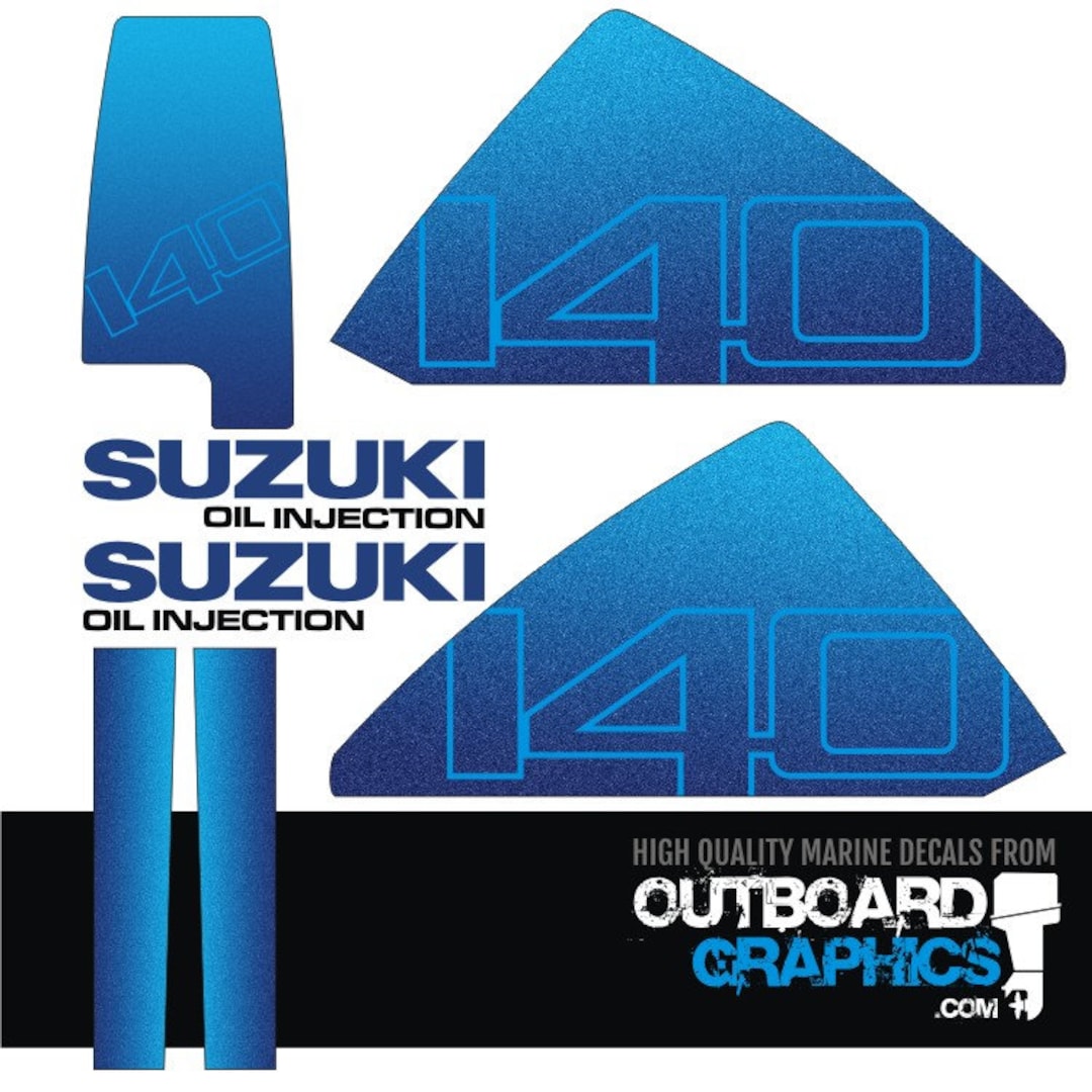Suzuki DT140 140hp Two Stroke Outboard Engine Decals/sticker Kit + FREE ...
