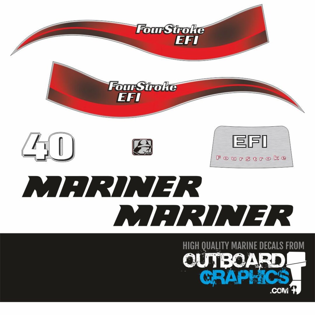 Mariner 40hp 4 Stroke EFI (2008) Outboard Decals/sticker Kit - Etsy
