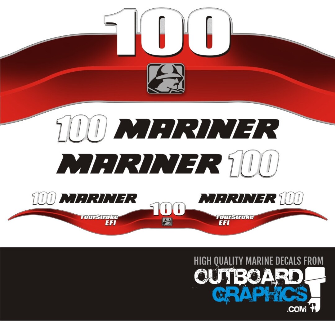 Mariner 100hp 4 Stroke EFI Outboard Decals/sticker Kit - Etsy
