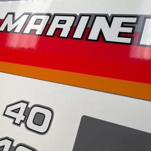 Mariner 40hp Rainbow Outboard Engine Decals/sticker Kit + FREE SQUEEGEE ...