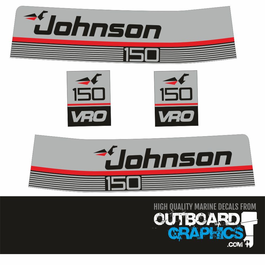 Johnson 150hp VRO Outboard Engine Decals/sticker Kit - Etsy