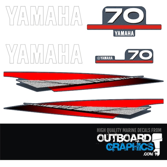 Yamaha 70hp Two Stroke Outboard Engine Decals/sticker Kit | Etsy