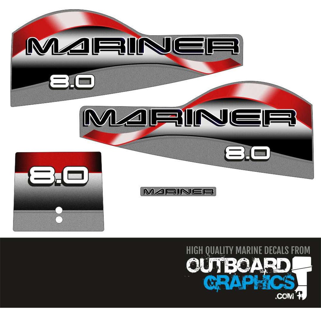 Mariner 8hp 2 Stroke Outboard Decals/sticker Kit + FREE SQUEEGEE - Etsy