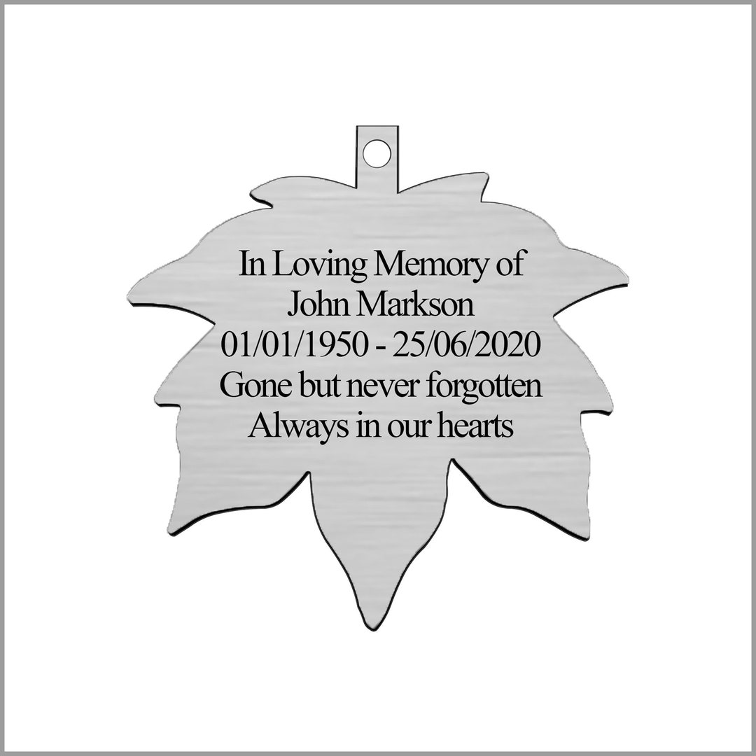 Engraved Memorial Plaque Personalised Copper Silver Gold Effect ...