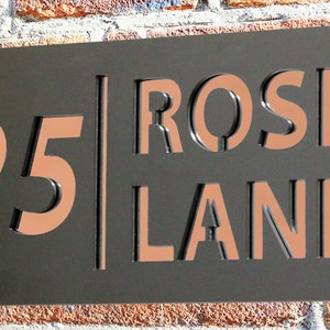 Contemporary House Sign Door Numbers Acrylic Door Signs Modern ...