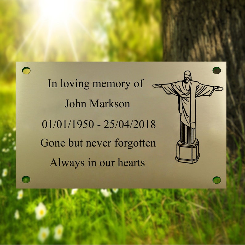 Personalised Engraved Memorial Plaque Design Copper/silver/gold Effect ...