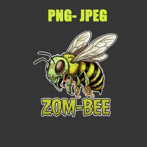 Zombee Png, Zombee Jpeg, Bumble Bee, Clipart, Halloween Png, Funny ...