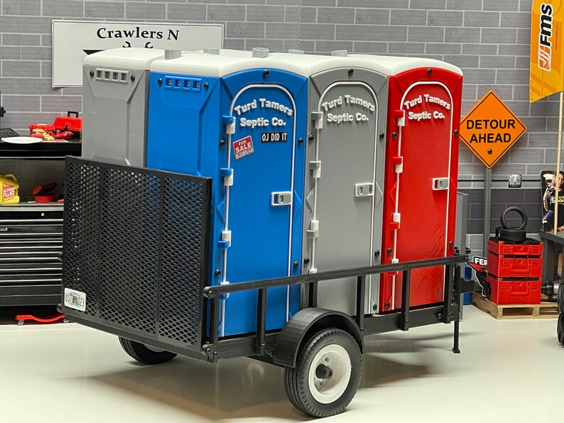 1/10 Scale turd Tamers Porta Potty for Your Scale Garage - Etsy