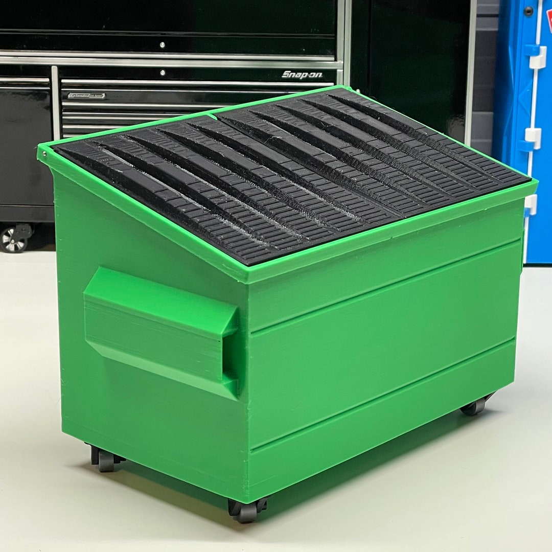 1/10 Scale mini Megadump 6000 Trash Dumpster W/working Casters ...