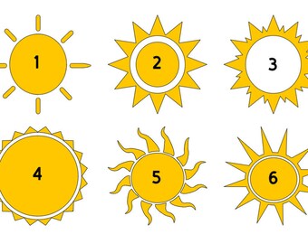 Permanent Sun Decal - Etsy