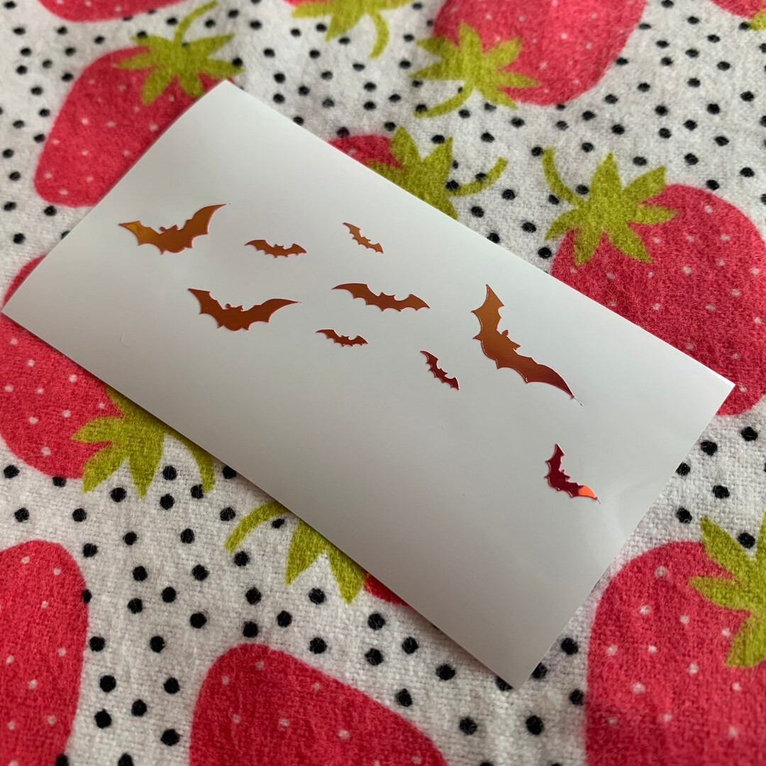 Bats Permanent Vinyl Decal in Pretty Holographic or Cool Solid Colors ...