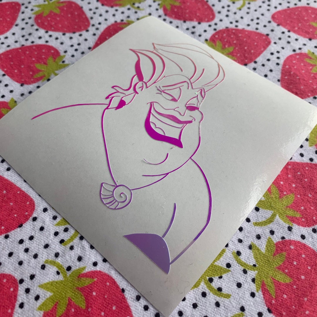 Ursula Laughing Permanent Vinyl Decal in Pretty Holographic - Etsy