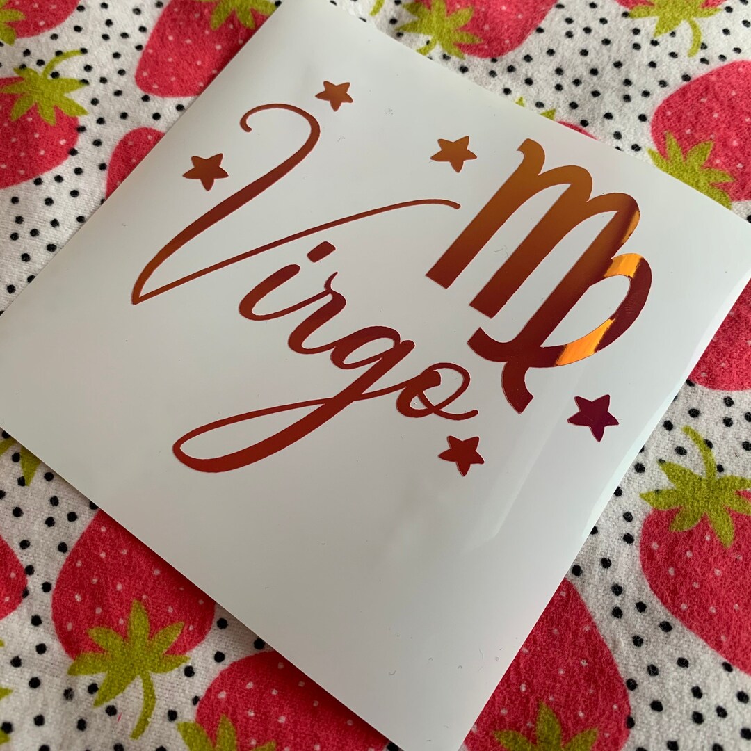 Virgo Horoscope Permanent Vinyl Decal in Pretty Holographic or Cool ...