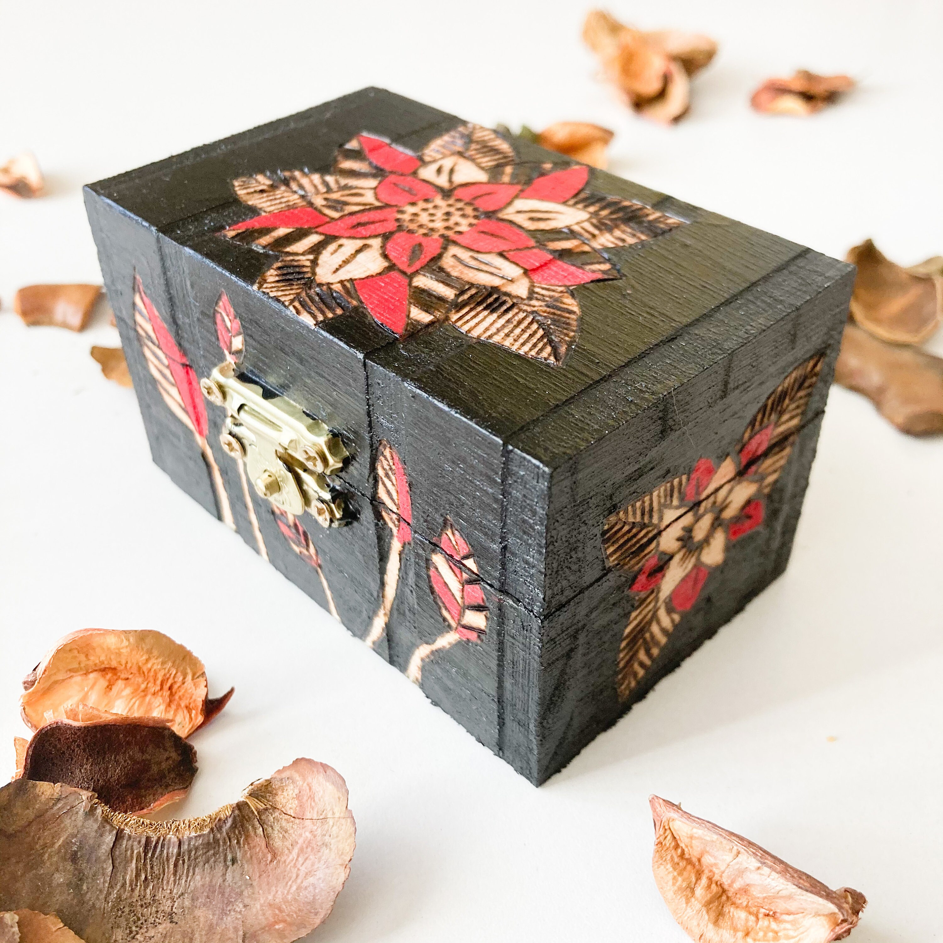 Flower Box, Flower Trinket Box, Trinket Box, Jewelry Box, Small Jewelry ...