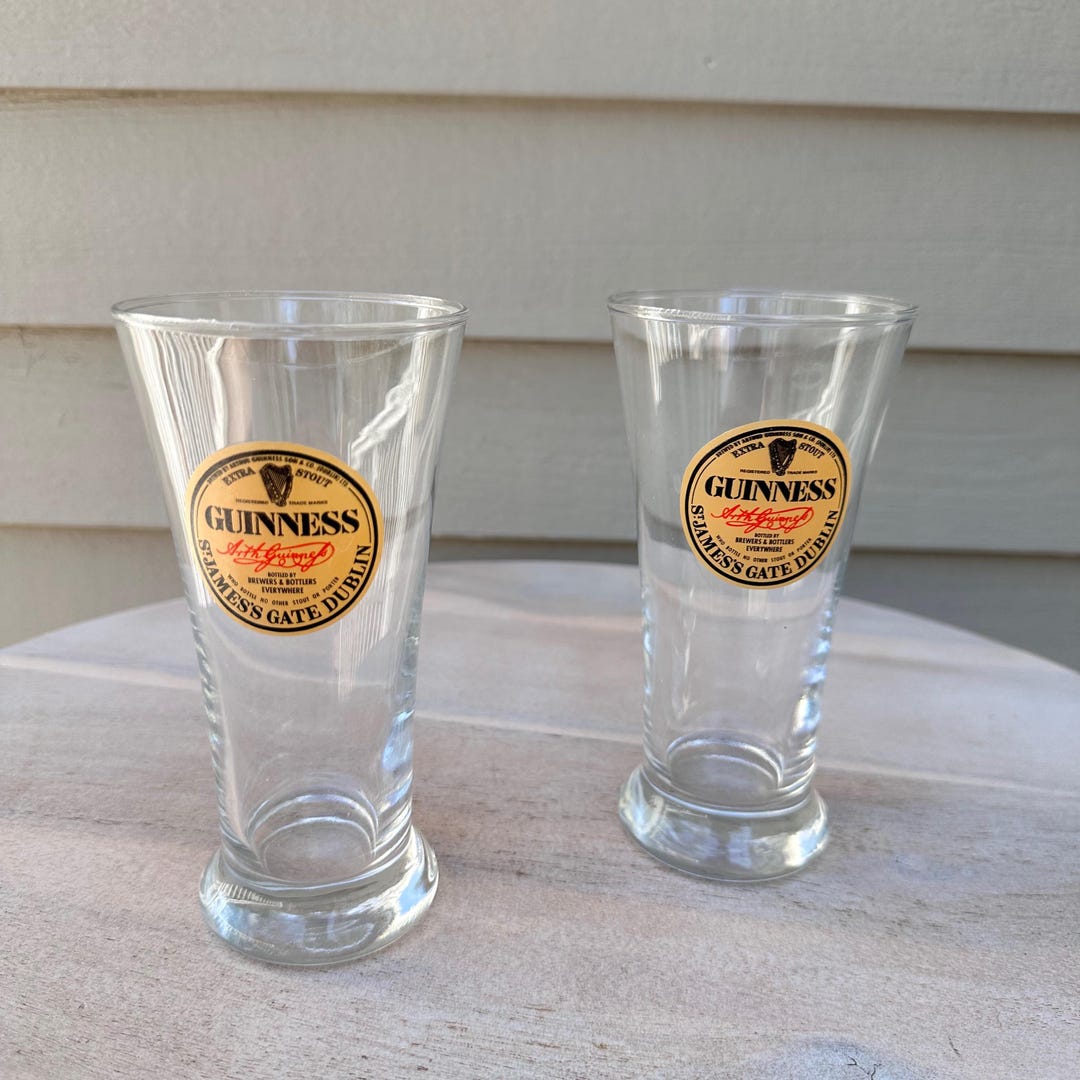Guinness Half Pint Glasses Set of 2 Collectible St. James Gate Dublin ...