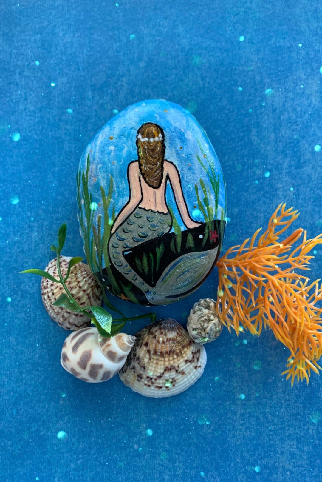 Mermaid Painted Rock,mermaid on Beach, Gift Item for Mermaid Lover - Etsy