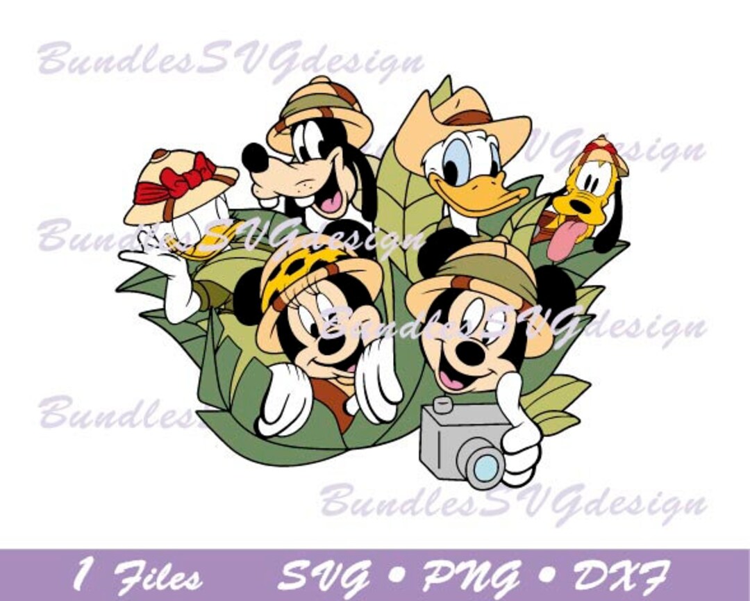 Mouse Safari Character Svg, Bundle Animal Kingdom Family Vacation 2024 ...
