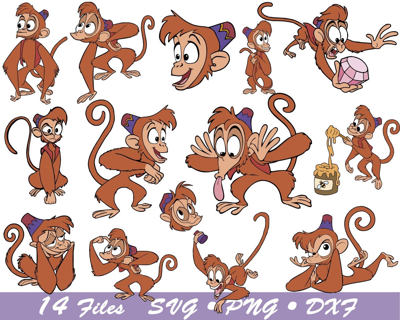 Disney Aladdin Monkey Drawings